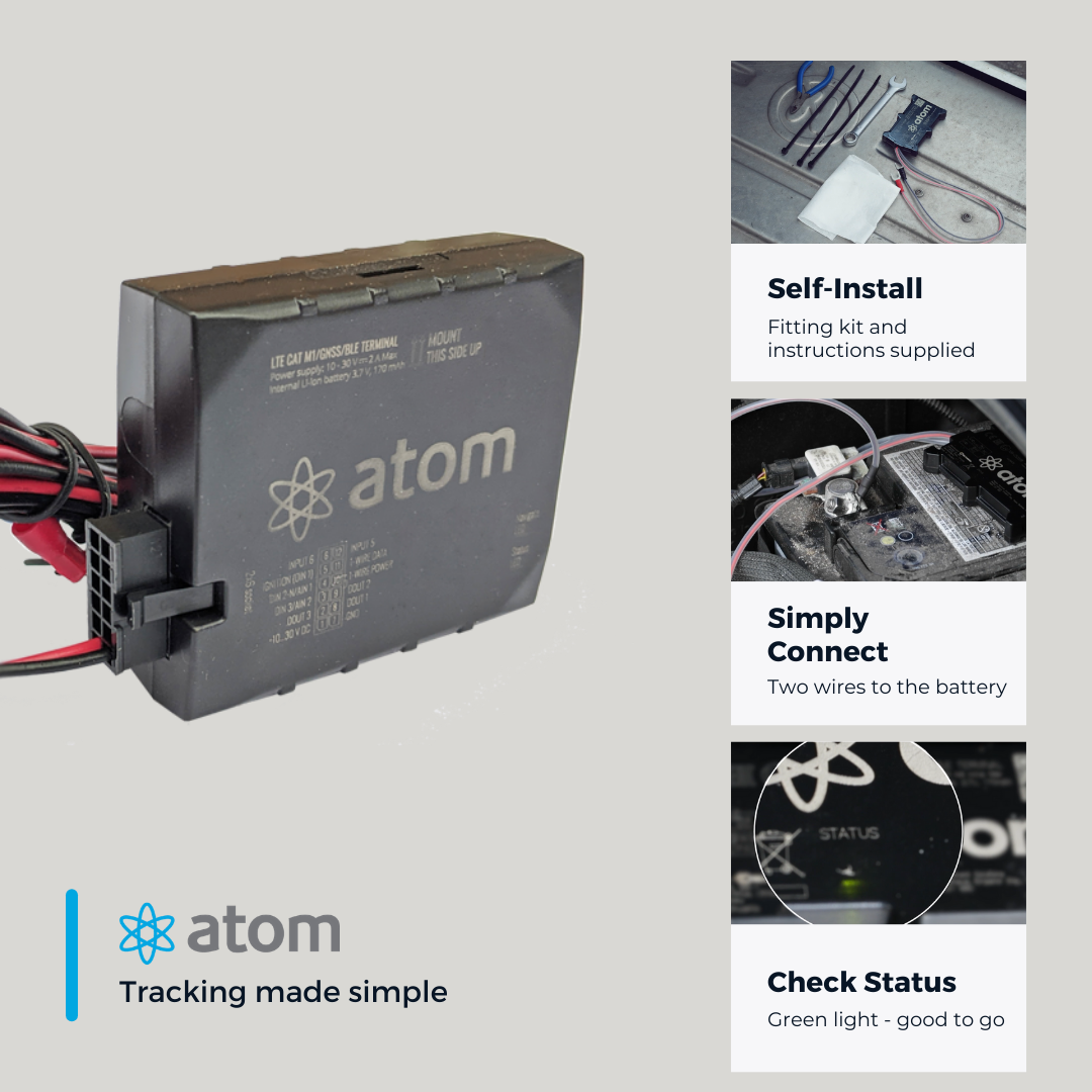 Vehicle Tracking Device - atom by Radius Telematics - 12 month plan ...