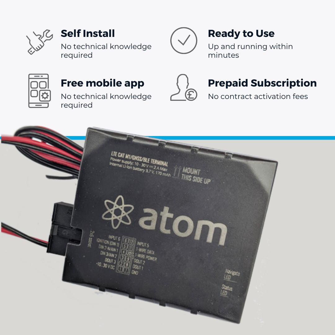 Vehicle Tracking Device - atom by Radius Telematics - 12 month plan ...